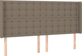Box spring postel s matrací a LED taupe 160x200 cm textil 3139209