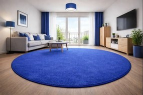 Vopi, AKCE: 200x200 (průměr) kruh Kusový koberec Eton modrý 82 kruh, modrá, ložnice
