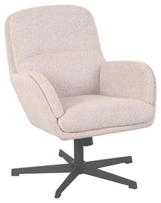 LABEL51 Otočné křeslo MOSS světlé bouclé s područkami CH-73.013