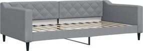 Válenda s přistýlkou a zásuvkami světle šedá 100x200 cm textil 3197467