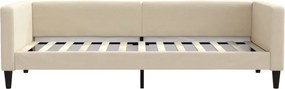 Válenda s přistýlkou a zásuvkami krémová 100 x 200 cm textil 3196623