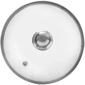 Poklice skleněná pr. 24 cm nerez úchyt , 24 cm