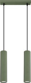 Sollux Lighting Závěsné svítidlo KARBON 2 olivově zelené