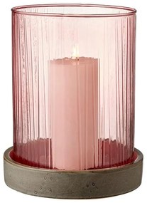 Bitz Svícen s LED svíčkou s časovačem 17 cm Pink