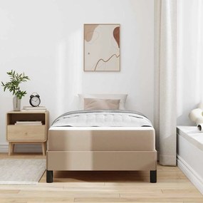Rám postele s matrací Cappuccino 90 x 200 cm textil 3398612