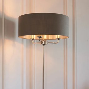 Endon 94378 - Stojací lampa HIGHCLERE 1xE14/40W/230V šedá/lesklý chrom