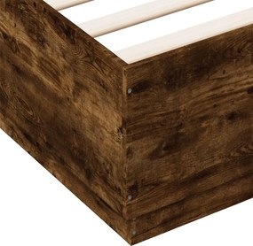 Rám postele kouřový dub 120 x 200 cm kompozitní dřevo 3209713