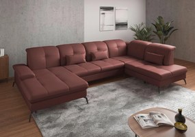 XXXLutz SEDACÍ SOUPRAVA, textil, kůže, červenohnědá Sit & More - Sedací soupravy - 00014401173W