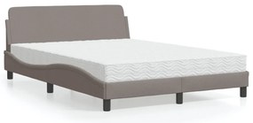 Postel s matrací Dover taupe 140 x 200 cm textil 3208408