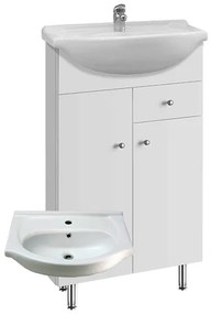 BPS-koupelny Koupelnová skříňka s keramickým umyvadlem Viviane S 55 ZV