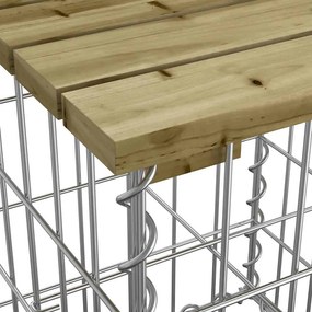 Zahradní lavice gabionový design 184x71x65,5 cm borové dřevo 3196238