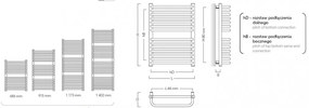 Instalprojekt Koupelnový radiátor STANDARD 3D Barva radiátoru - Bílá, Rozměr radiátoru - 300 x 686 mm, výkon 376 W, Typ připojení - Klasické (na rozteč) RADSTA3307035