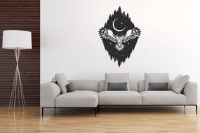 Lepy.cz Samolepka na zeď Sova - Noc Velikost (šířka x výška): 83x120cm, Barevná varianta: Krémová