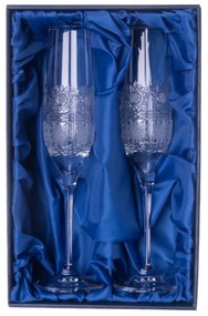 Onte Crystal Bohemia Crystal broušené sklenice na šampaňské 500pk 200 ml 2KS