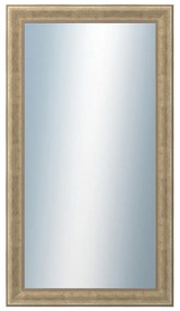 DANTIK - Zarámované zrcadlo - rozměr s rámem cca 50x90 cm z lišty KŘÍDLO malé stříbrné patina (2775)