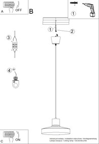 Závěsné svítidlo Bilo, 1x olivově zelené kovové stínítko