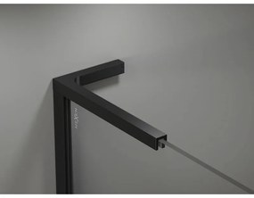 Mexen Kioto-X, L sprchová zástěna 120 x 200 cm, 10mm čiré sklo, černý profil, 800-120-107-70-00-X
