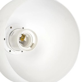 Závěsné svítidlo Dama, 3x bílé kovové stínítko, w/dřevo