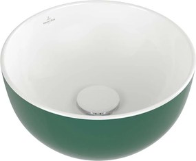 Villeroy & Boch Artis - Umyvadlo na desku, průměr 33 cm, bez přepadu, bez otvoru pro baterii, Forest 438932BCS7