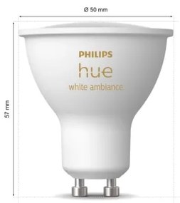 SADA 3x LED Stmívatelná žárovka Philips Hue WHITE AMB. GU10/4,2W/230V 2200-6500K