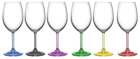 BOHEMIA RAINBOW SKLENICE NA VÍNO 350 ML SADA 6 KS