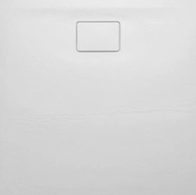 Sapho ACORA vanička z litého mramoru, čtverec 90x90x2,7cm, bílá, dekor kámen - AC002