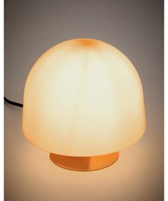Oranžová stolní lampa se skleněným stínidlem (výška 20 cm) Reig – Kave Home