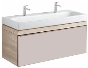 Geberit Citterio - Skříňka pod umyvadlo 1200 mm, lesklá šedohnědá/béžový dub 500.566.JI.1