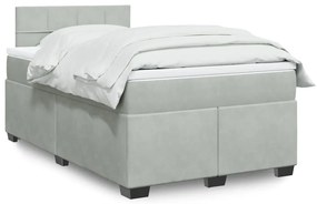 Box spring postel s matrací světle šedá 120x190 cm samet 3288558