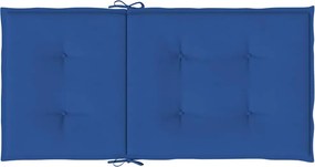 Podušky na židli nízké opěradlo 2 ks královsky modré 100x50x3cm 314143