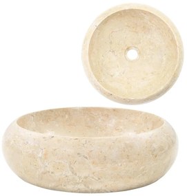 Umyvadlo 40 x 12 cm mramor krémové 142767