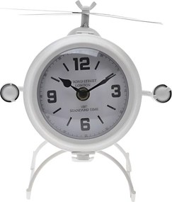 Stolní hodiny Helikoptéra – bílá 21 × 22 × 21 cm