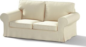 Potah na pohovku IKEA  Ektorp 2-místná, rozkládací, STARÝ MODEL barva krémová látka lesklé, pletený vzor