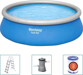 Bestway Nafukovací bazén Fast Set s příslušenstvím kulatý 457 x 122 cm