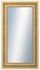DANTIK - Zarámované zrcadlo - rozměr s rámem cca 50x90 cm z lišty KŘÍDLO velké zlaté patina (2772)