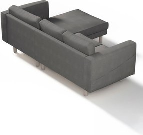 Potah na pohovku IKEA Norsborg 3-místná se šezlongem barva šedá látka pletený vzor