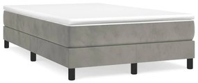Box spring postel s matrací světle šedá 120x190 cm samet 3269677