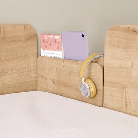 Čilek Zvýšená postel 90x200 cm se žebříkem Mocha Studio