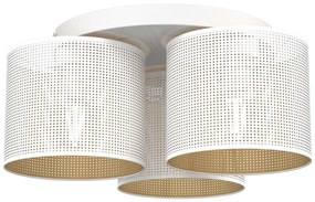 Lustr přisazený LOFT SHADE 3xE27/60W/230V bílá/zlatá
