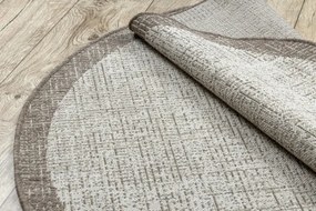 Koberec SIZAL FLOORLUX kruh 20401 Ramka šampan/taupe