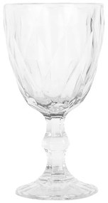 Transparentní sklenička na víno Diamond - Ø 9*17 cm / 250 ml