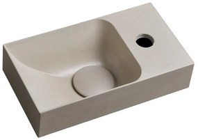 Světle šedé betonové umývátko 31x17 cm Piccolino – Sapho