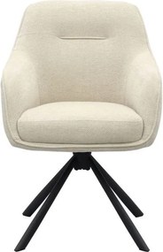Krémové čalouněné jídelní křeslo s područkami Avola – Unique Furniture