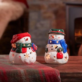 Yankee Candle - svícen sněhulák Snow Woman na čajovou svíčku