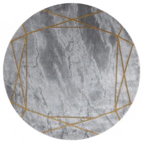 Hans Home | Kusový koberec Emerald 1022 grey and gold kruh - 200x200 (průměr) kruh