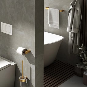 Gedy Gedy, PIRENEI WC kartáč závěsný, mléčné sklo, zlato mat, PI330388