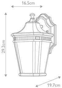 Feiss FE-COTSLN2-S-BK-Venkovní svítidlo COTSWOLD LANE 1xE27/100W/230V IP44 černá