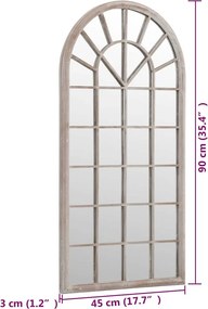 Zrcadlo pískové 90 x 45 cm železo do interiéru 3093517