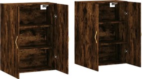 Nástěnné skříňky 2 ks kouřový dub 69,5 x 34 x 90 cm 3195608