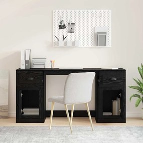 Stůl s kabinetem Černý dub Kompozitní dřevo 154,5 x 50 x 75 cm 3402679